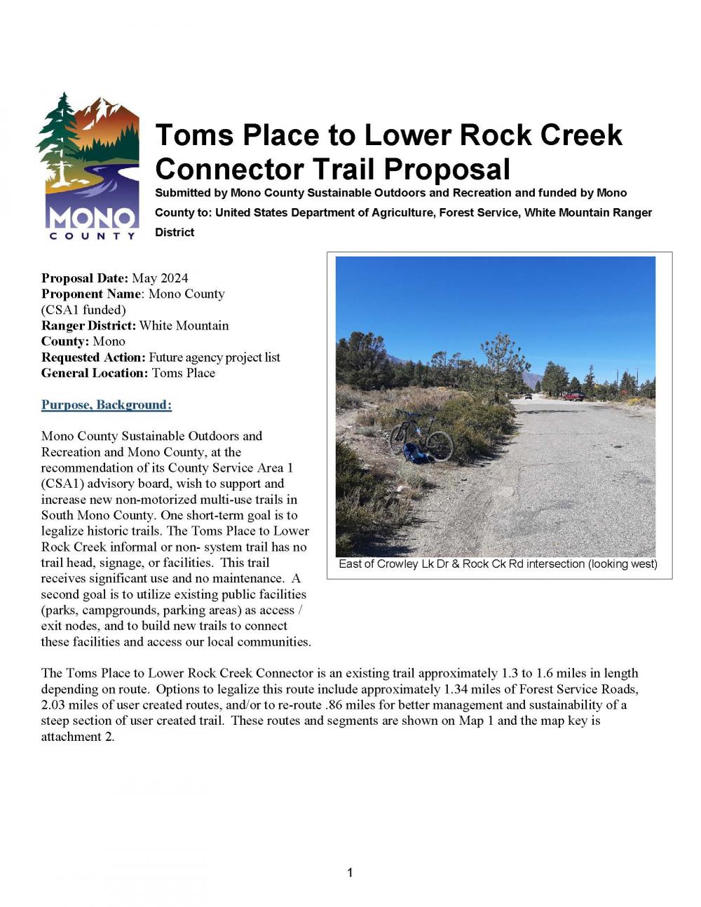 Projects - Proposed Trails | Mono County California